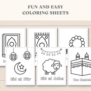 Islamic Coloring Pages, Easy Kids Coloring Printable, Ramadan Coloring ...