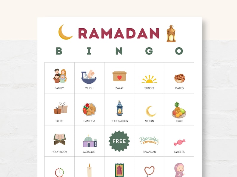 Ramadan Bingo, Ramadan Games, Muslim Kids, Printable Bingo, Ramadan ...