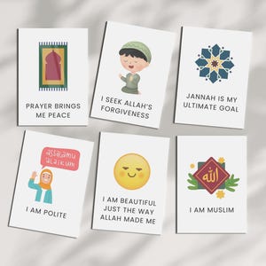 Islamic Affirmations Cards for Kids, Muslim Affirmations, Muslim Kids ...