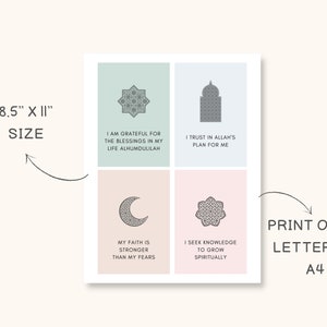 Islamic Affirmation Cards, Muslim Affirmations, Islamic Printables ...