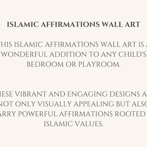 Islamic Affirmations Wall Art, Wall Art Printable, Muslim Affirmations ...