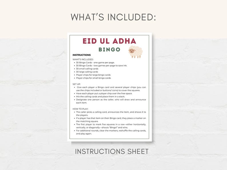 Eid Bingo, Eid Ul Adha Bingo, Eid Mubarak, Eid Games, Hajj Activity ...