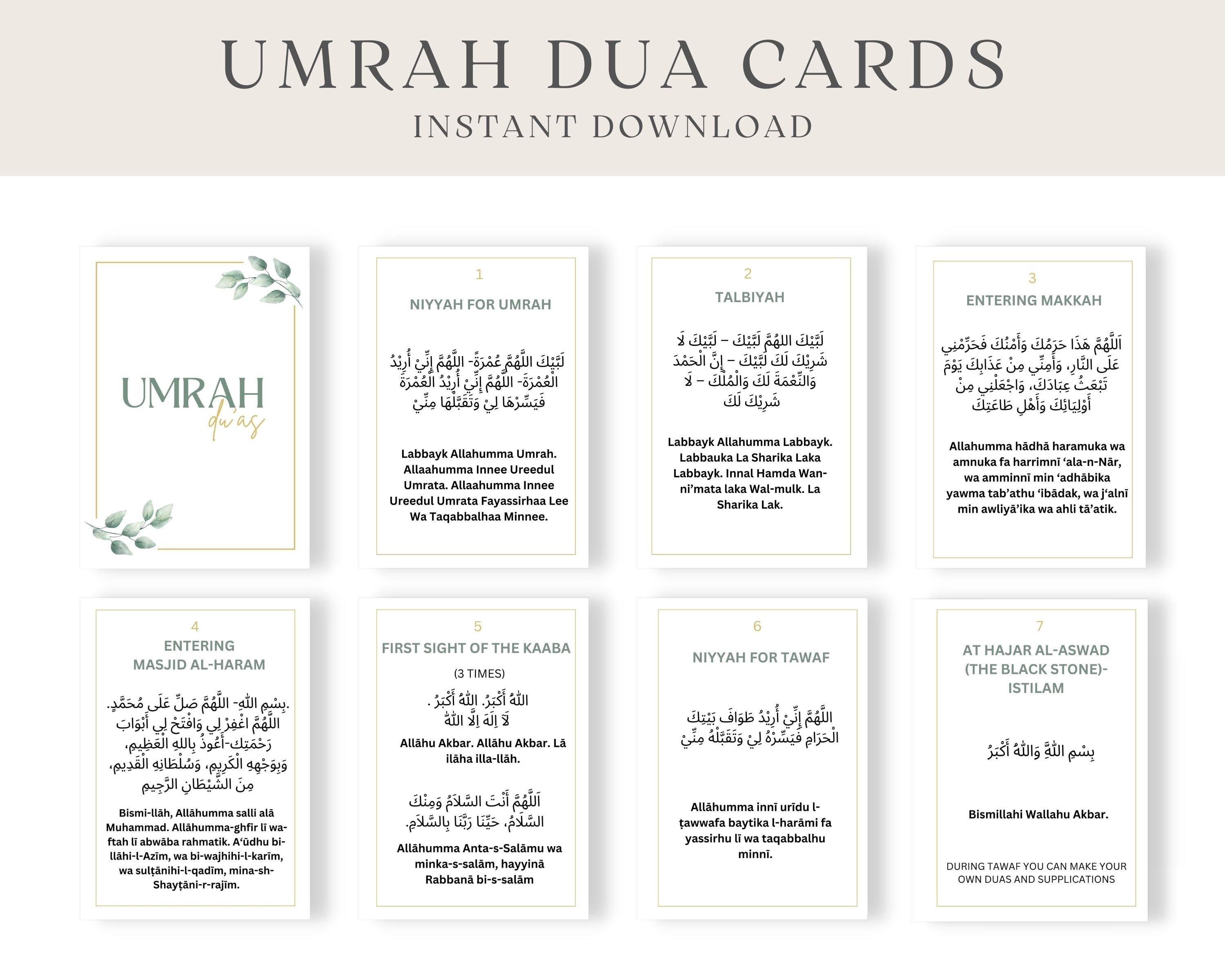 Umrah Duas Printable Umrah Cards Dua Cards Printable Umrah, 57% OFF