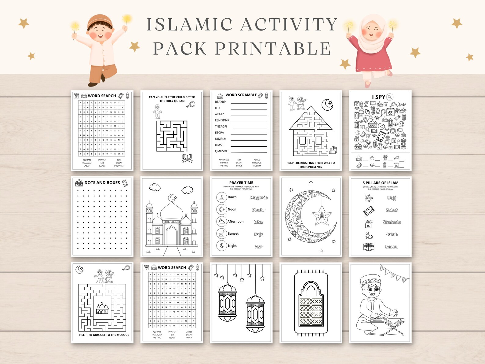 Islamic Activities Printable Islamic Kids Activity Islamic - Etsy
