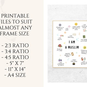 Islamic Affirmations Wall Art, Wall Art Printable, Muslim Affirmations ...