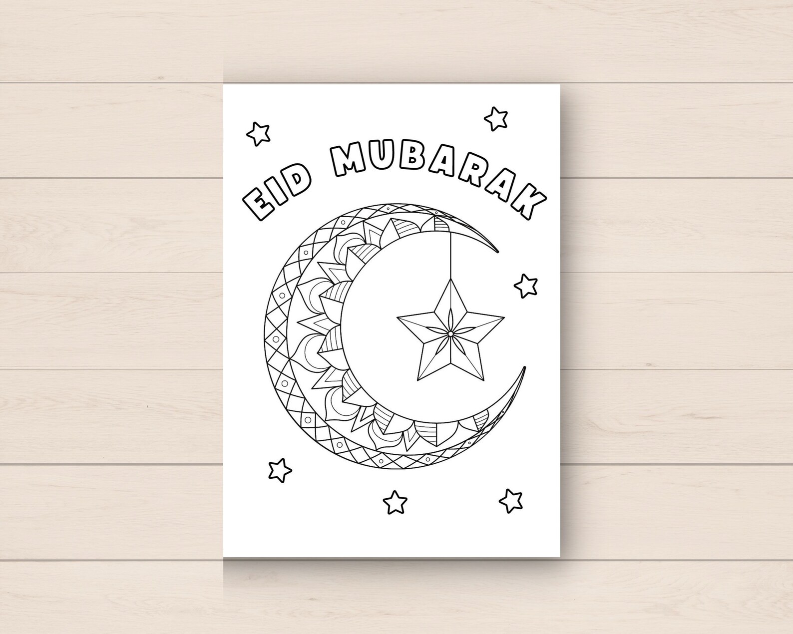 Eid Coloring Cards DIY Eid Cards Eid Card Printable Eid - Etsy