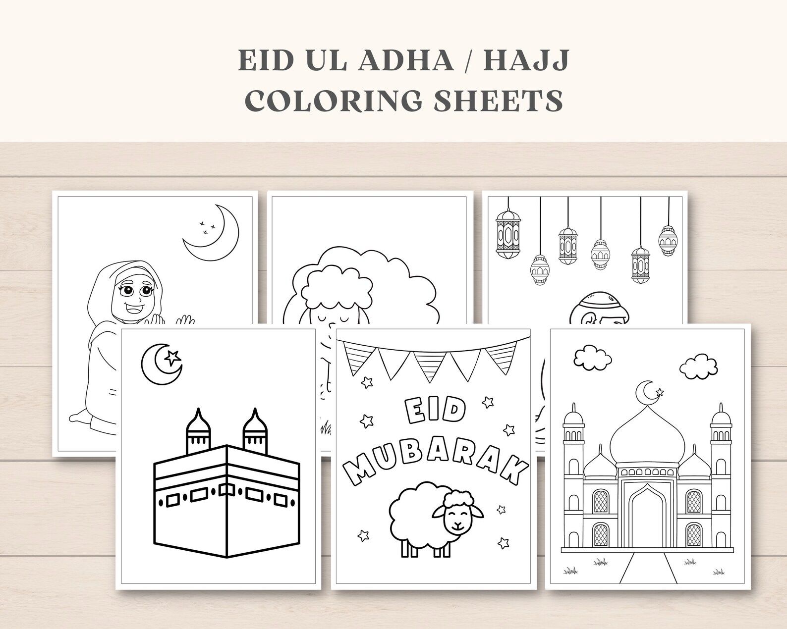 Eid Ul Adha Activity Book Printable, Eid Activity Printable, Hajj Kids ...