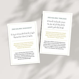 Kalmah Flashcards Printable, the Six Kalmahs, Kalmah of Islam, Kalimah ...