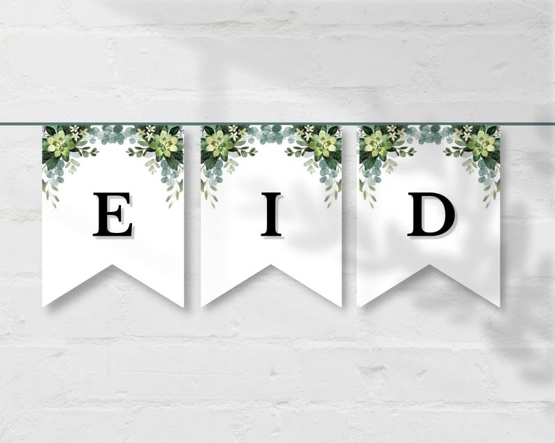 Eid Banner Printable, Eid Mubarak Banner, Eid Decoration, Eid ...