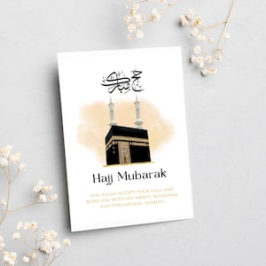 Hajj Mubarak PDF Card, Hajj Mubarak Card Printable, Hajj Mubarak, Hajj ...
