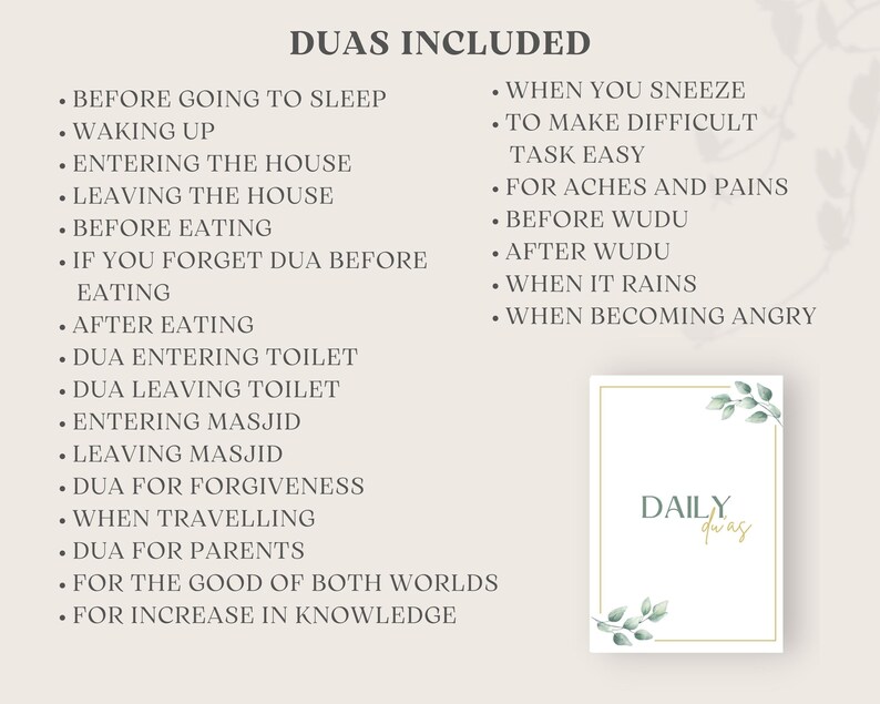 Dua Cards Printable Daily Duas Islamic Duas Dua Book - Etsy