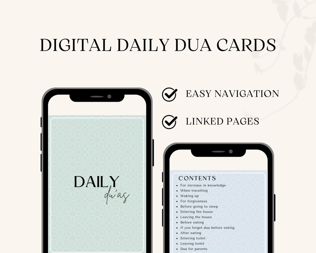 Daily Duas PDF, Digital Dua Cards, Islamic Duas, Dua Book, Prayer Cards ...