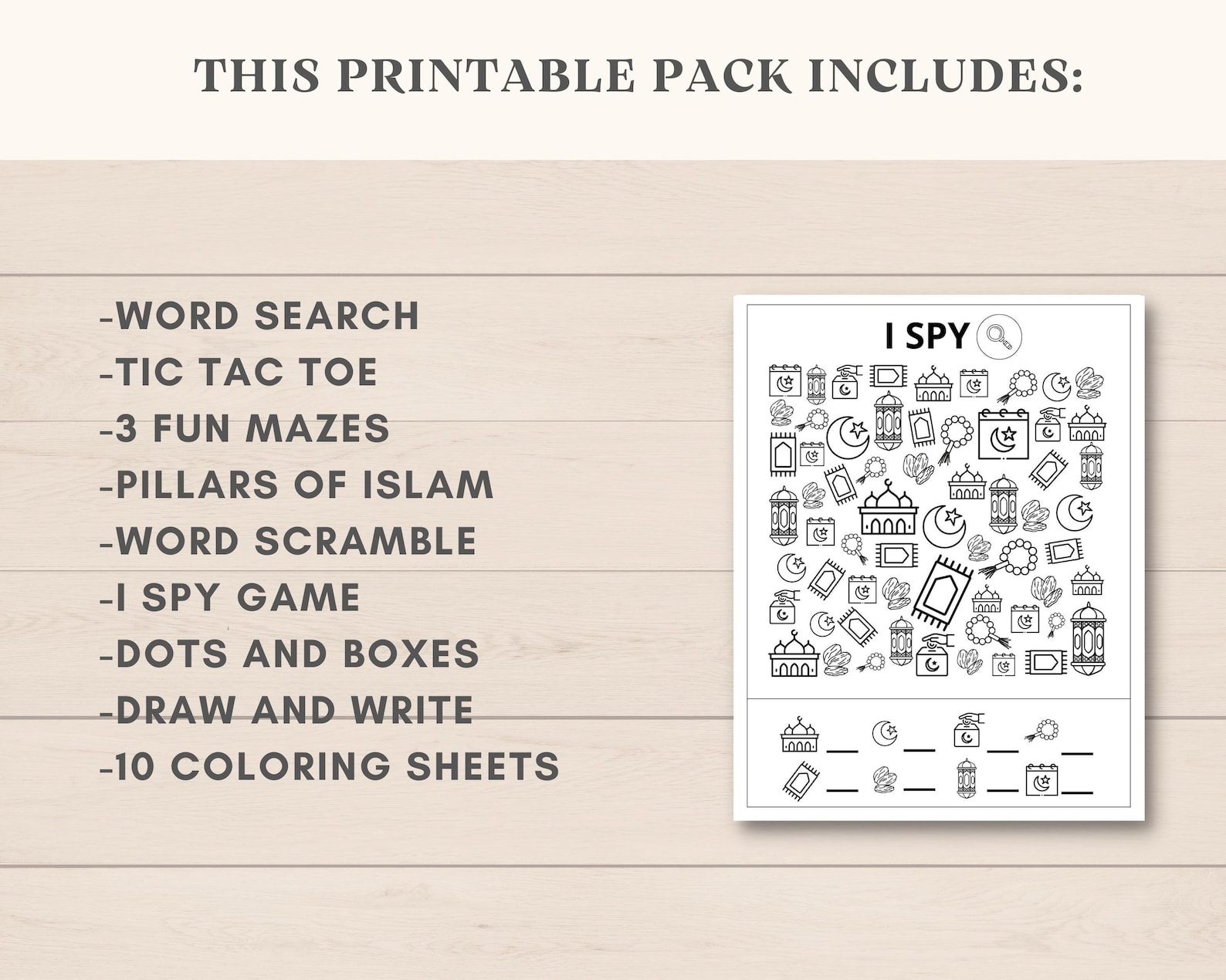 Ramadan Activity Book Printable, Eid Activity Book, Ramadan Printable ...