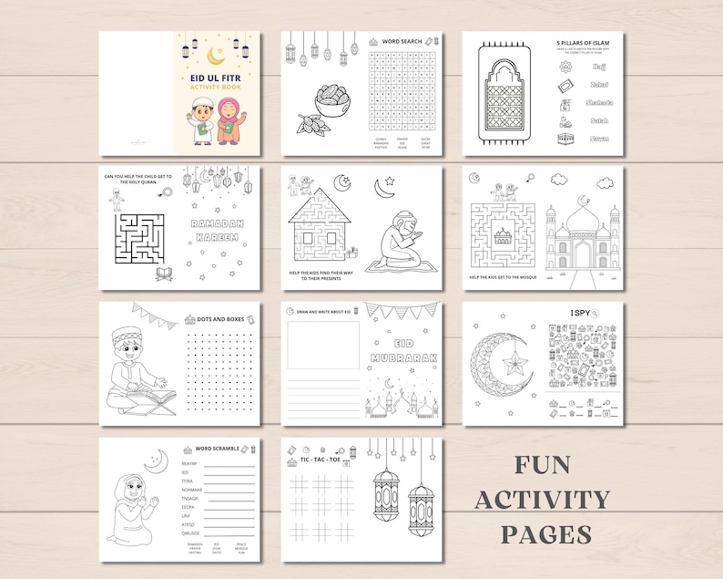 Eid Ul Fitr Activity Book Printable Eid Activity Book Eid - Etsy