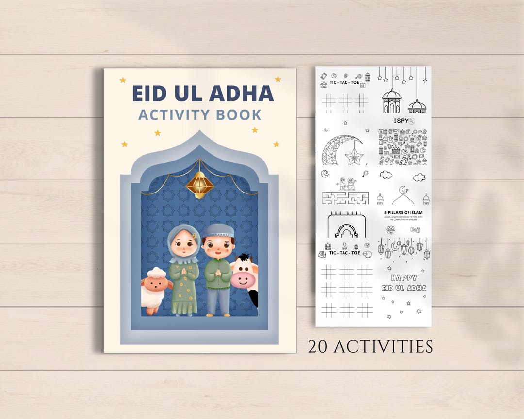 Eid Ul Adha Activity Book Printable, Eid Activity Printable, Hajj Kids ...