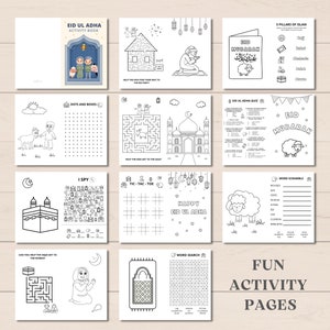 Eid Ul Adha Activity Book Printable, Eid Activity Printable, Hajj Kids ...