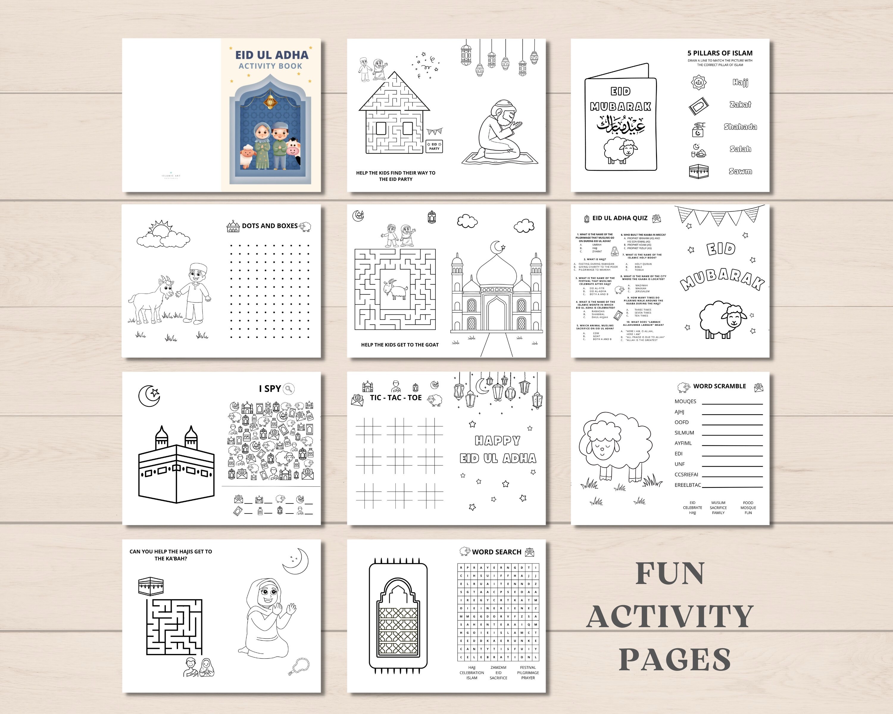 Eid Ul Adha Activity Book Printable Eid Activity Printable - Etsy