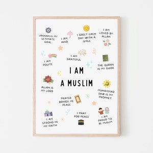 Islamic Affirmations Wall Art, Wall Art Printable, Muslim Affirmations ...