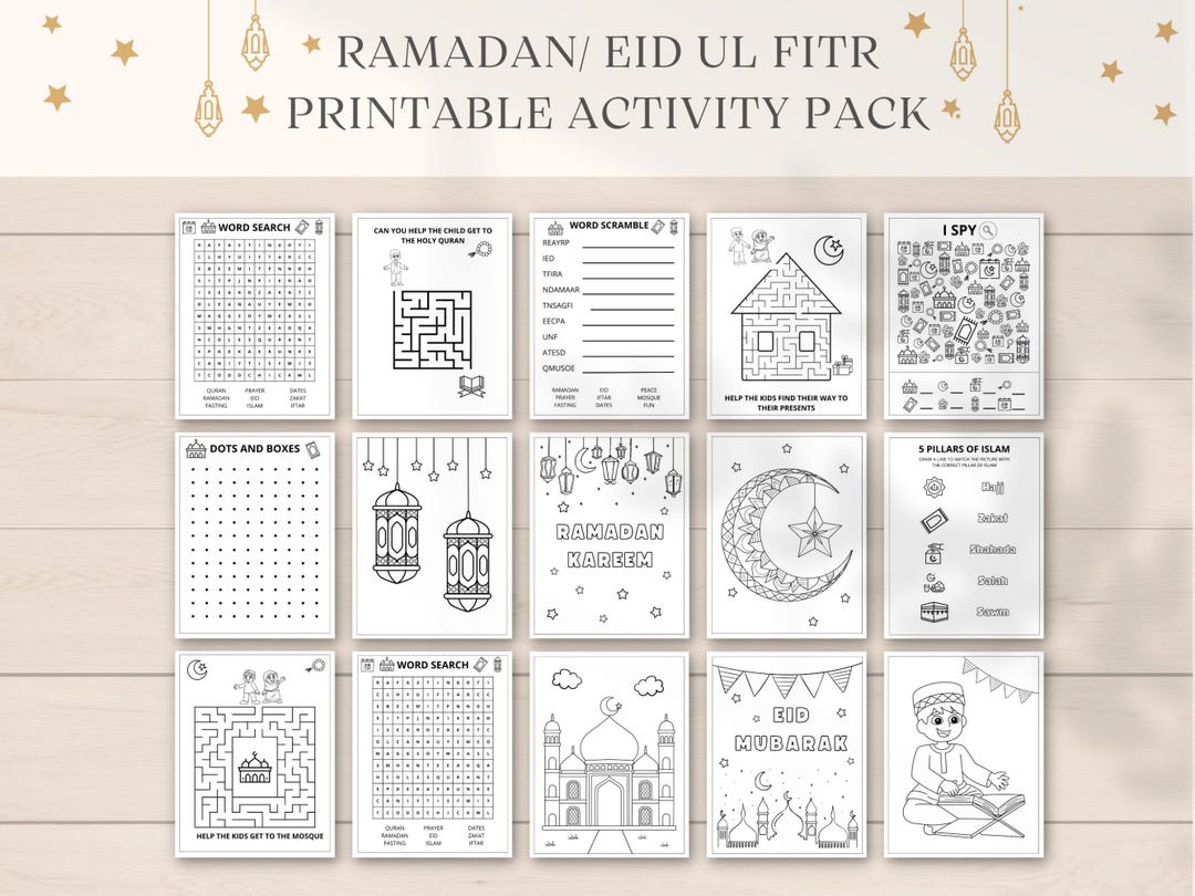 Ramadan Activity Printable, Eid Activities, Ramadan Activity Book ...