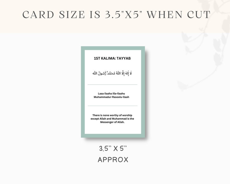 Kalima Flashcards, the Six Kalimas, Kalima of Islam, Kalima Flashcard ...
