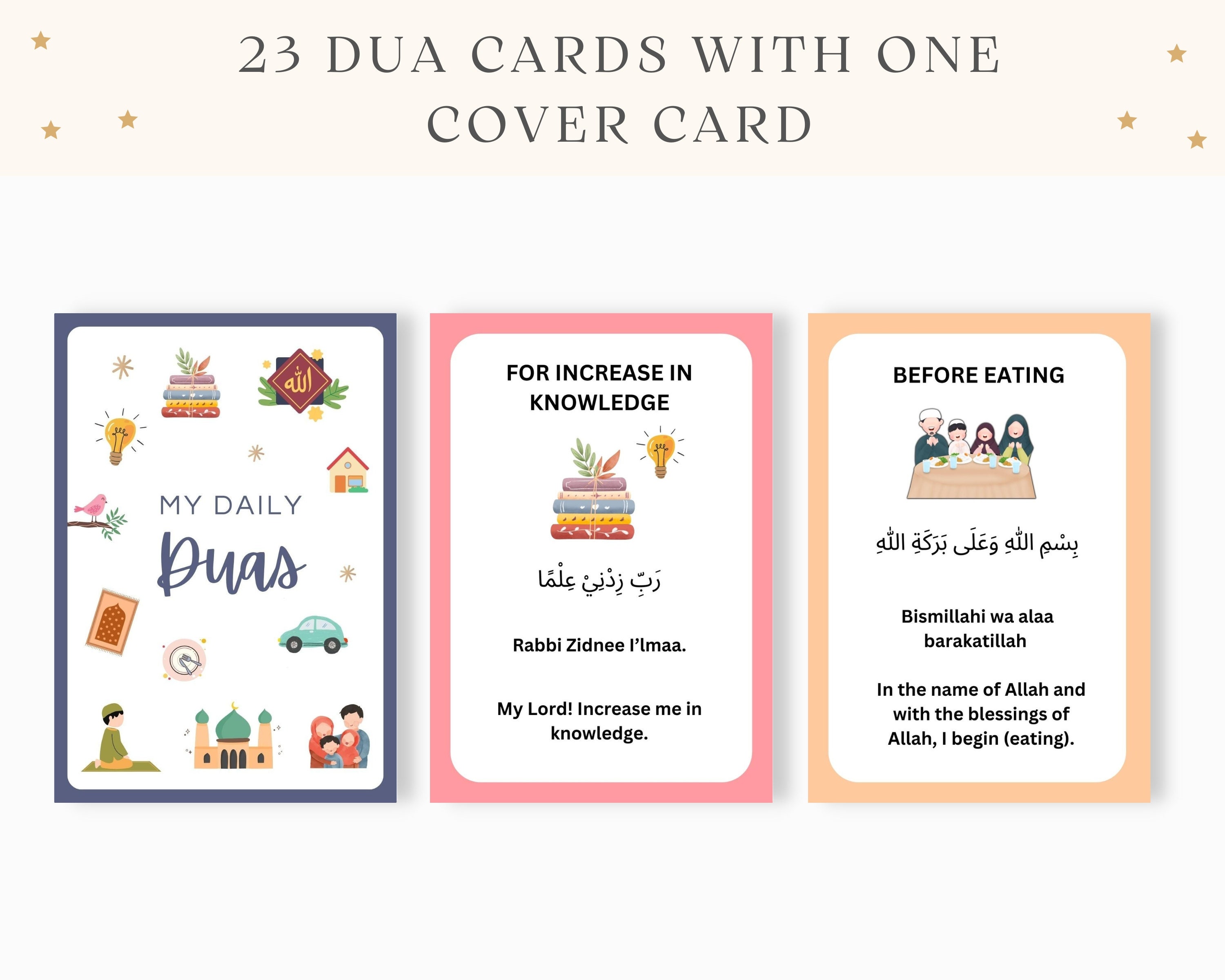 Kids Dua Cards Islamic Kids Printables Duas for Kids - Etsy UK