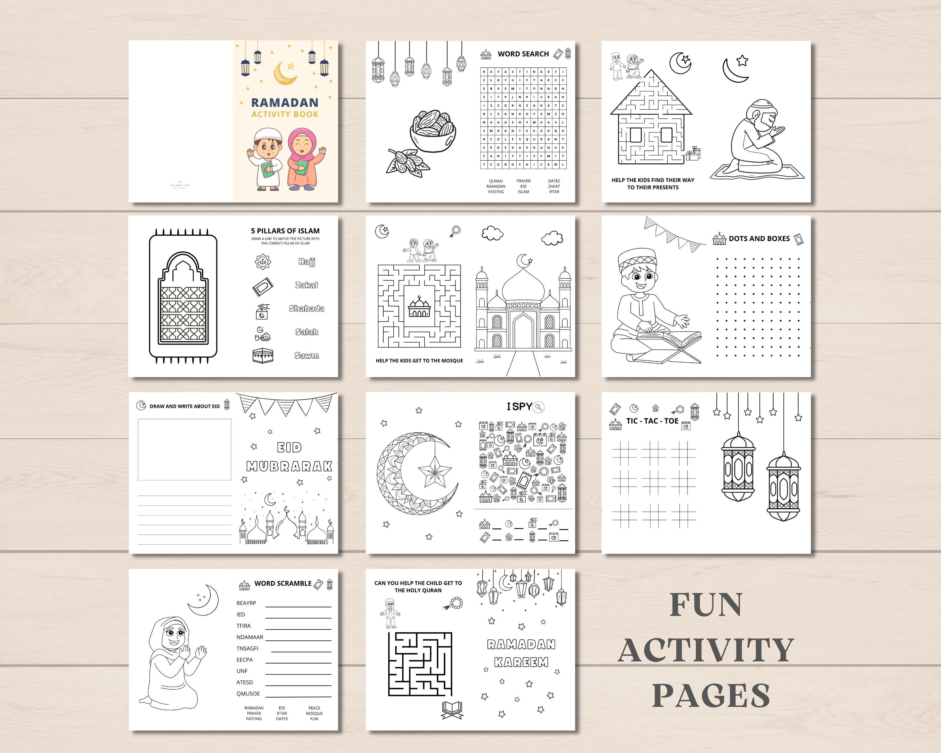 Ramadan Activity Book Printable, Eid Activity Book, Ramadan Printable ...