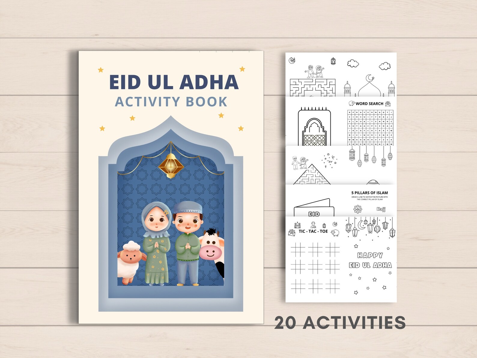 Eid Ul Adha Activity Book Printable, Eid Activity Printable, Hajj Kids ...