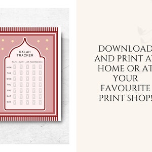 Salah Tracker Printable, Daily Salah Tracker, Salah Chart, Prayer Chart ...