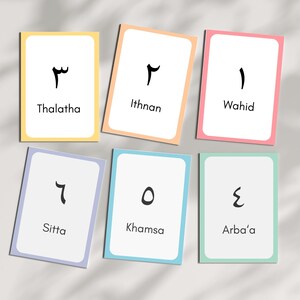 Arabic Number Flashcards, Arabic Numerals, Learn Arabic Numbers, Arabic ...