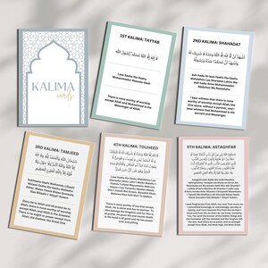 Kalima Flashcards, the Six Kalimas, Kalima of Islam, Kalima Flashcard ...