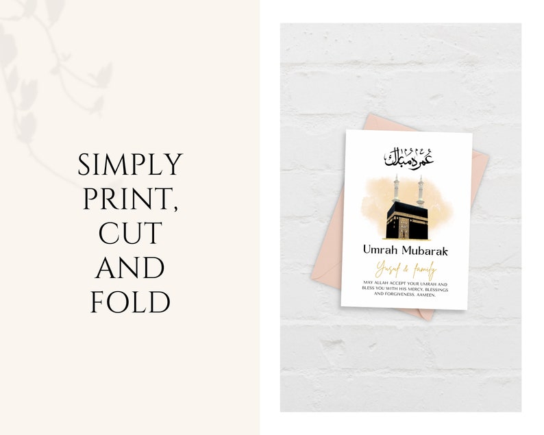 Umrah Mubarak Personalised Card, Umrah Mubarak Card, Umrah Card ...