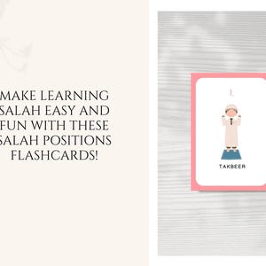 Salah Positions Flashcards, Islamic Prayer Steps for Kids, Learn Salah ...