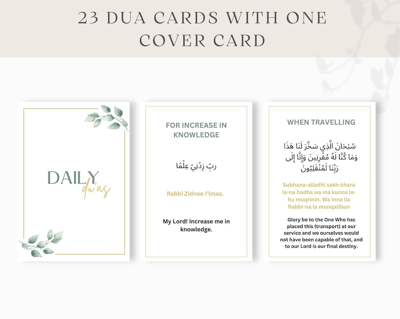 Dua Cards Printable Daily Duas Islamic Duas Dua Book - Etsy