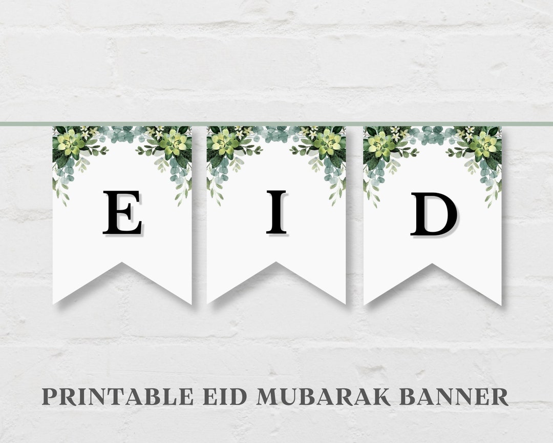 Eid Banner Printable Eid Mubarak Banner Eid Decoration Eid - Etsy