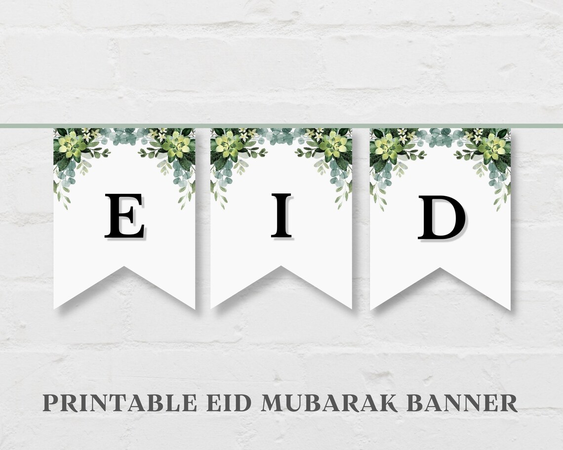 Eid Banner Printable Eid Mubarak Banner Eid Decoration Eid - Etsy