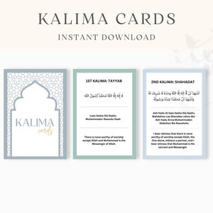 Kalima Flashcards, the Six Kalimas, Kalima of Islam, Kalima Flashcard ...