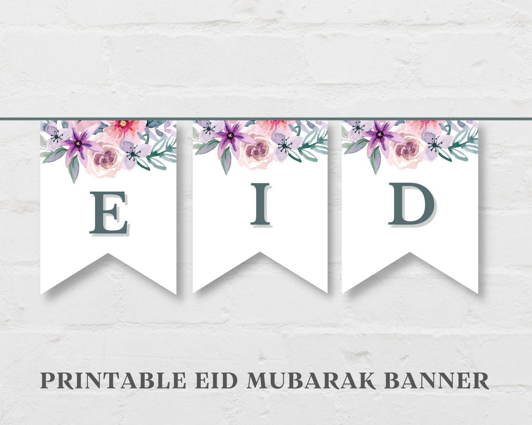 Eid Banner Printable Eid Mubarak Banner Eid Decoration Eid - Etsy