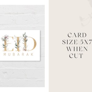 Eid Card Printable, Eid Card PDF, Eid Greeting Card, Happy Eid Card ...