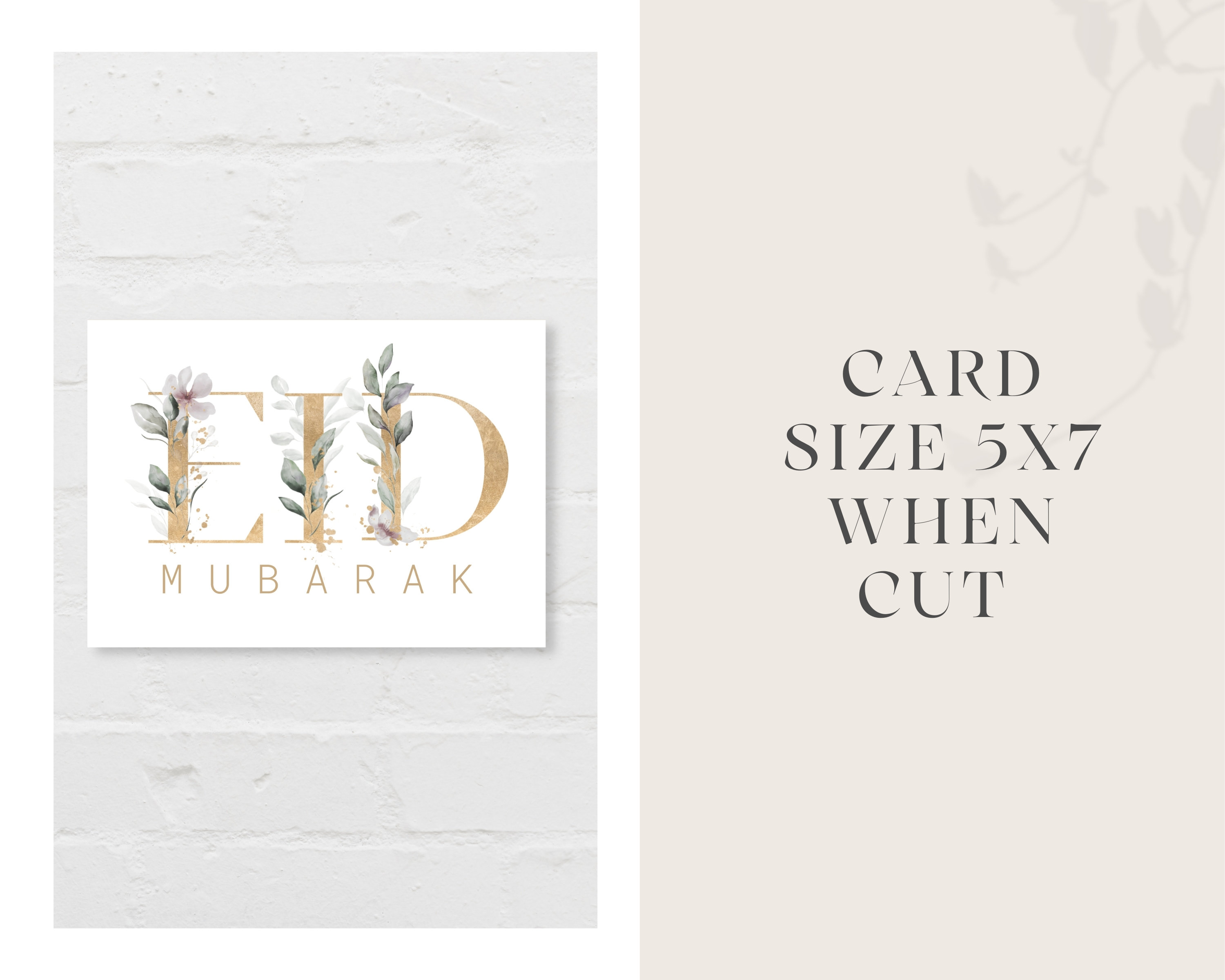 Eid Card Printable, Eid Card PDF, Eid Greeting Card, Happy Eid Card ...