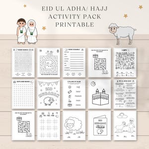 Eid Ul Adha Activity, Eid Activity Printable, Hajj Kids Activity, Eid ...