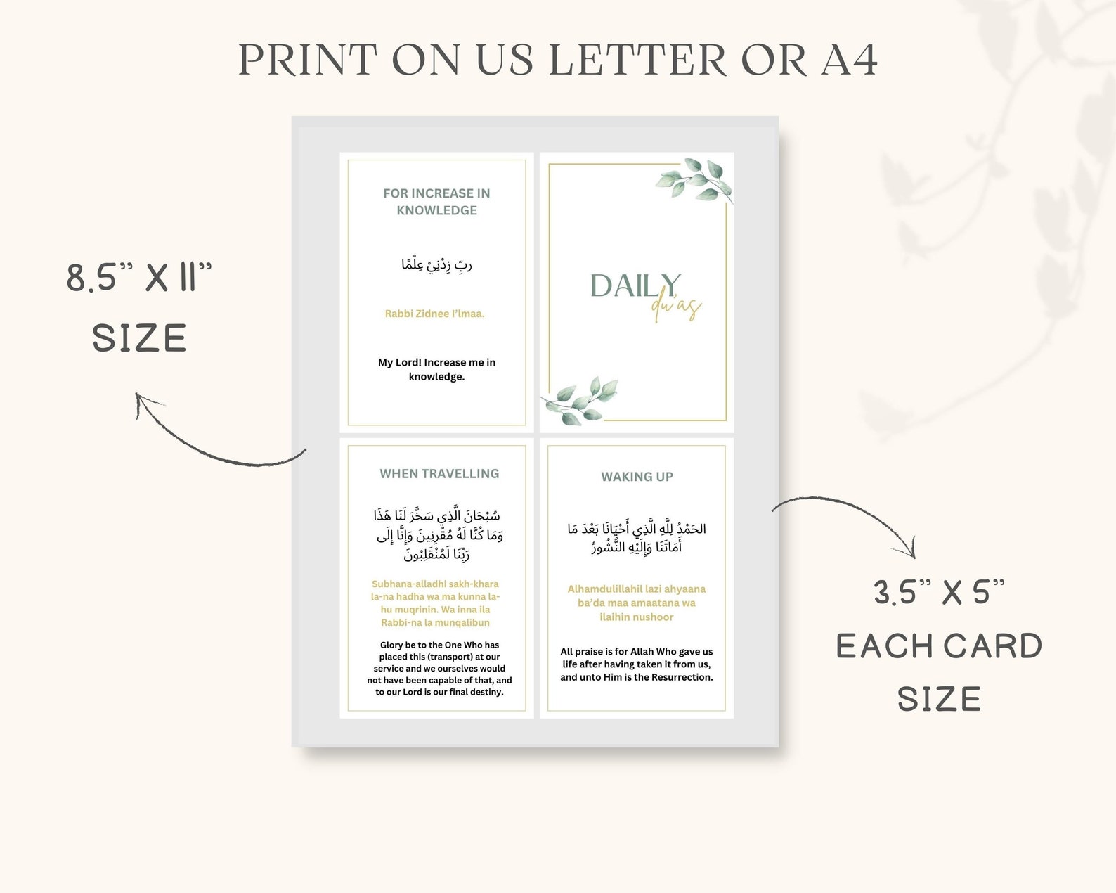 Dua Cards Printable Daily Duas Islamic Duas Dua Book - Etsy