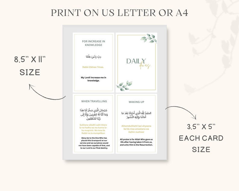 Dua Cards Printable Daily Duas Islamic Duas Dua Book - Etsy
