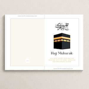 Hajj Mubarak Card Printable, Hajj Mubarak Card, Hajj Mubarak, Hajj ...