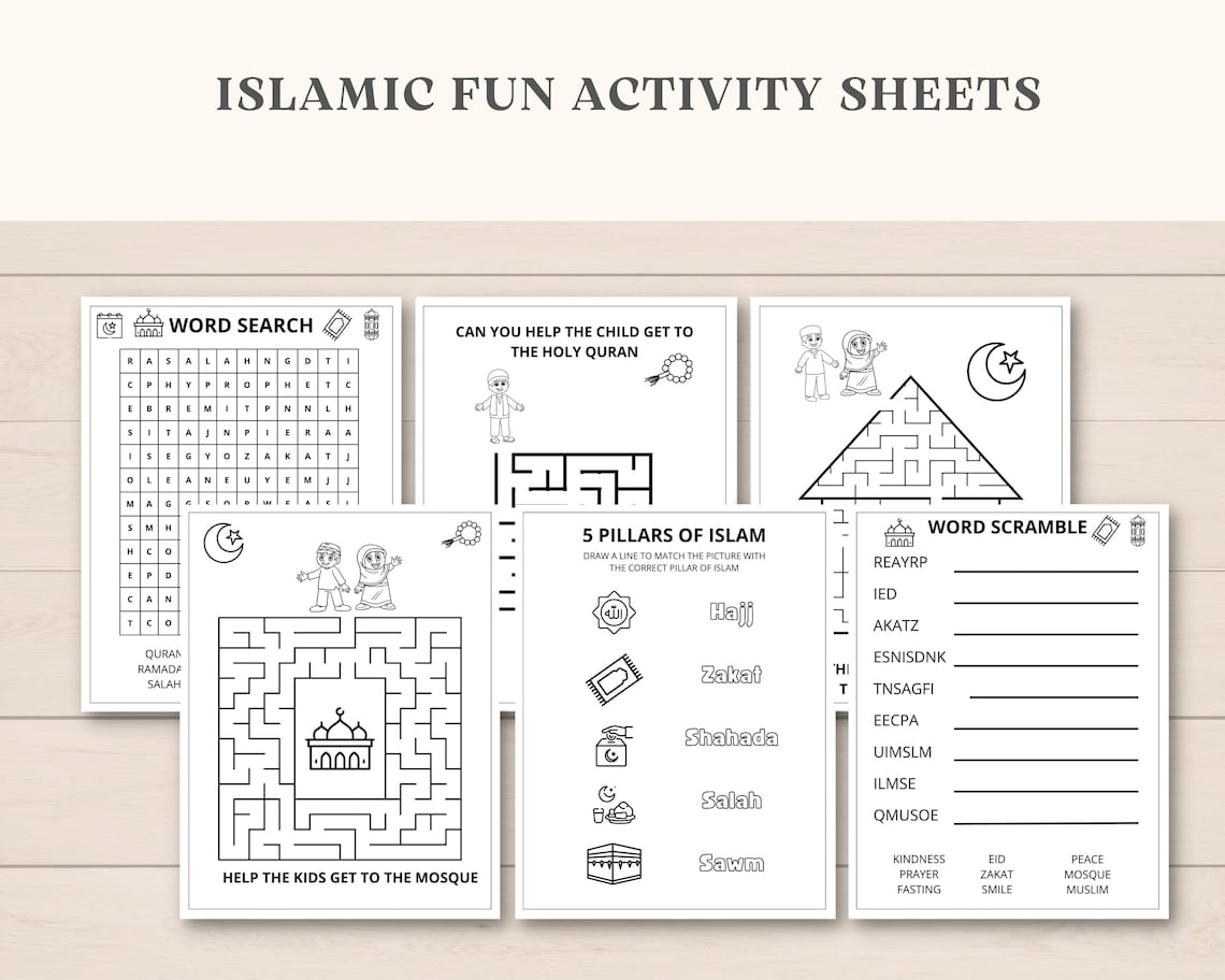 Islamic Activities Printable Islamic Kids Activity Islamic - Etsy