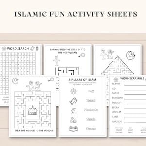 Islamic Activities Printable, Islamic Kids Activity, Islamic Coloring ...