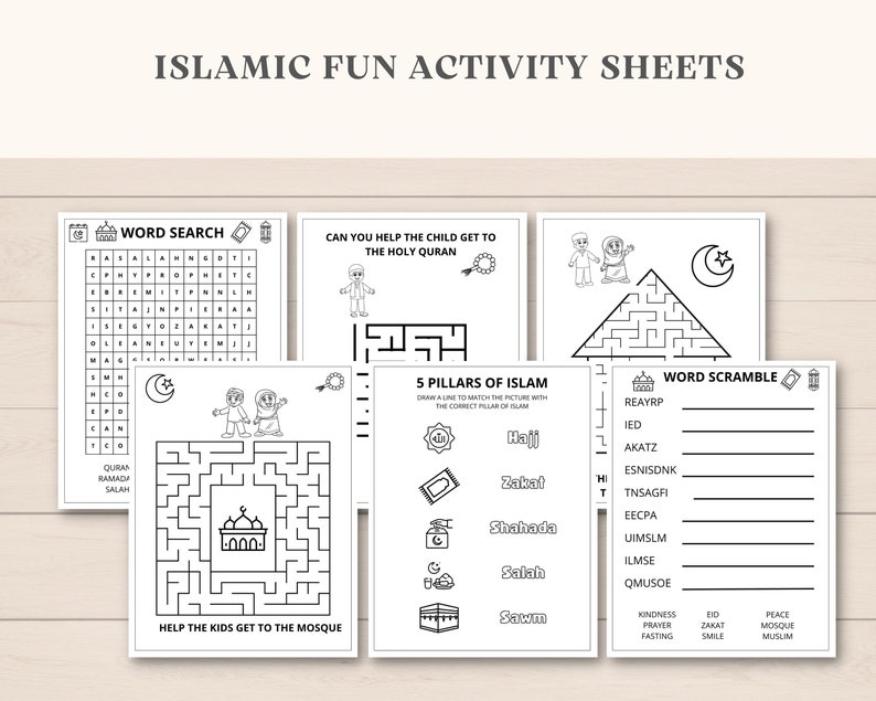Islamic Activities Printable Islamic Kids Activity Islamic - Etsy