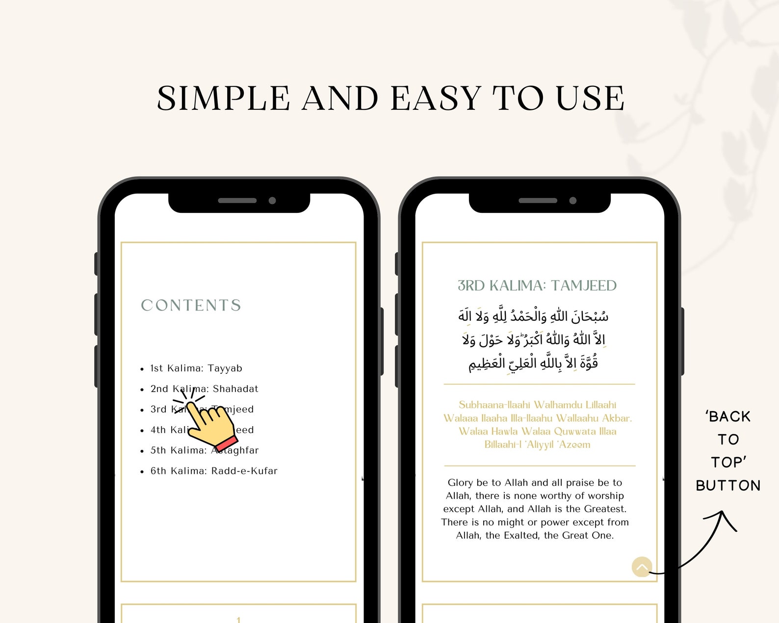 Kalima Flashcards, Digital Kalma Cards, the Six Kalimas, Kalima of ...