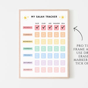 Islamic Salah Tracker, Prayer Tracker, Salah Tracker Printable, Daily ...