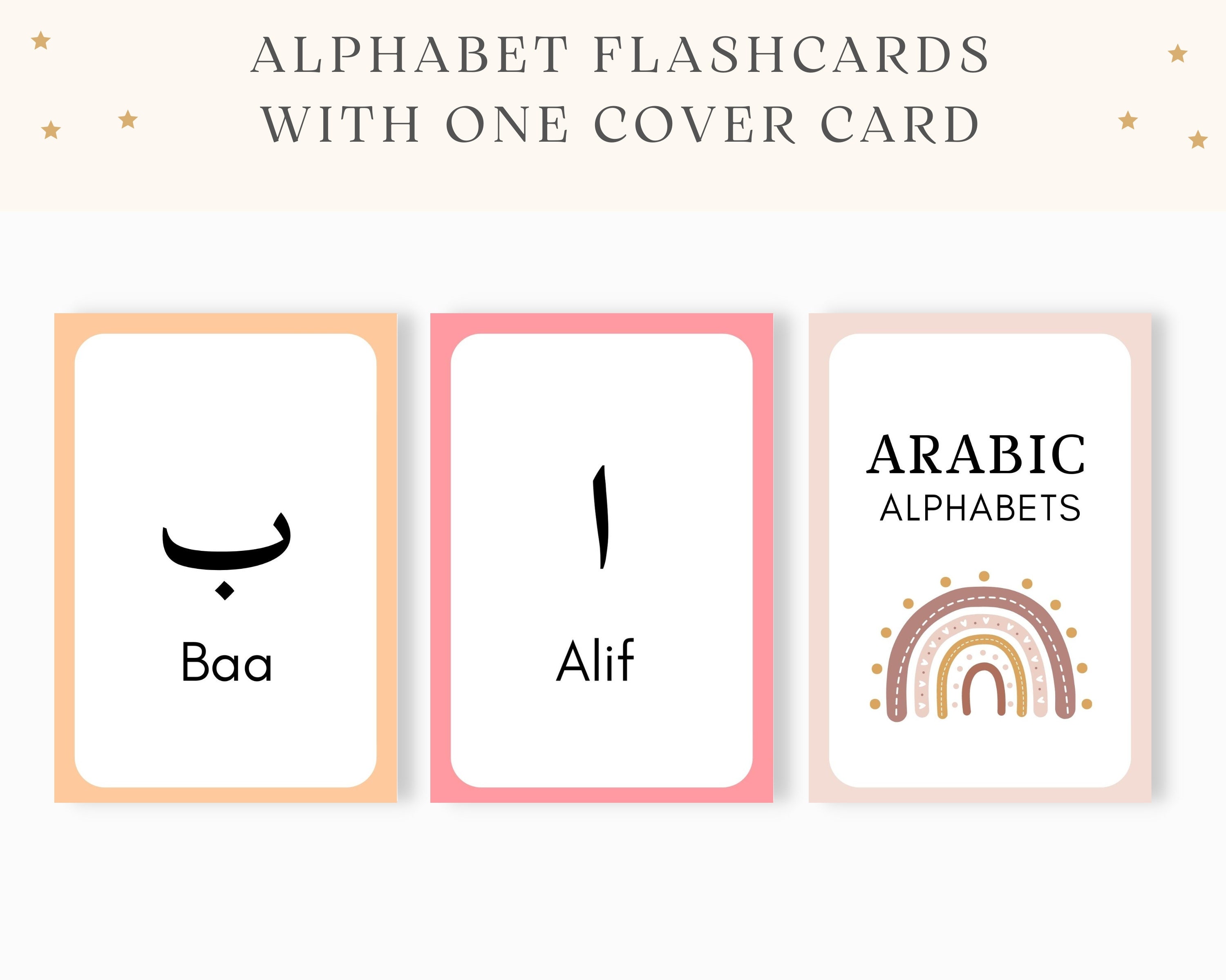 Arabic Alphabet Flashcards Arabic Alphabet Arabic - Etsy UK