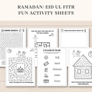 Eid Ul Fitr Activity Book, Eid Activity Book, Eid Printable, Eid ...
